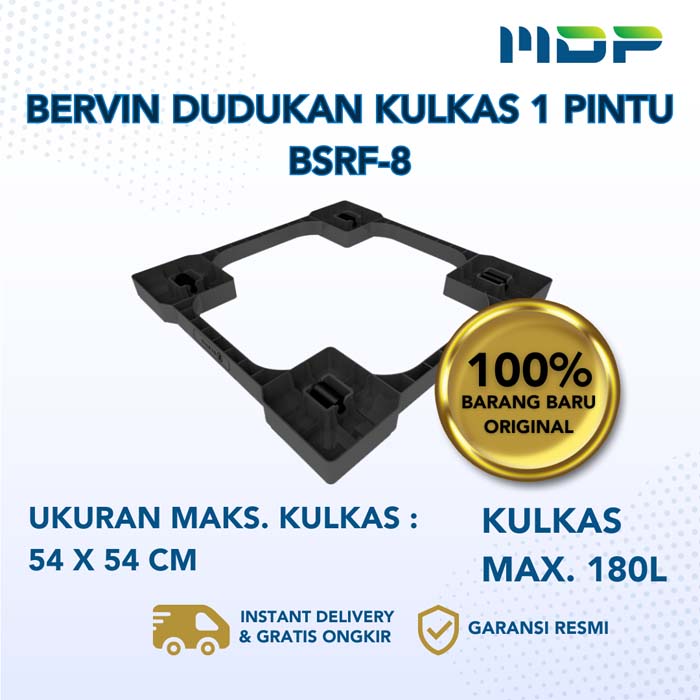 BERVIN DUDUKAN KULKAS 1 PINTU MAX 180L BSRF-8 | MDP - IT and Electronic Superstore