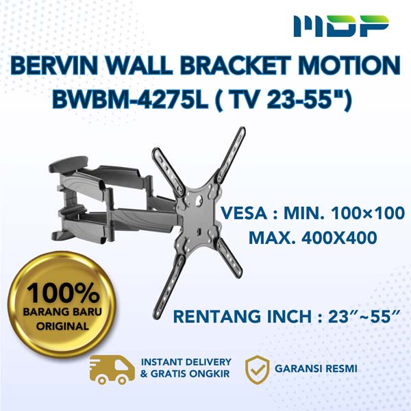 BERVIN WALL BRACKET MOTION BWBM-4275L ( TV 23-55") | MDP - IT and ...