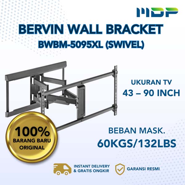 BERVIN WALL BRACKET BWBM-5095XL (SWIVEL) (TV 43"-90") | MDP - IT and ...