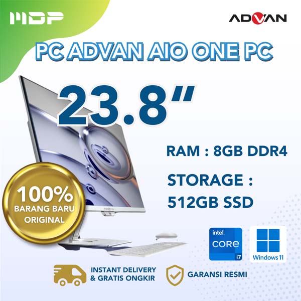 PC ADVAN AIO ONE PC : INTEL CORE I7-1255U,8GB DDR4,512GB SSD,INTEL ...