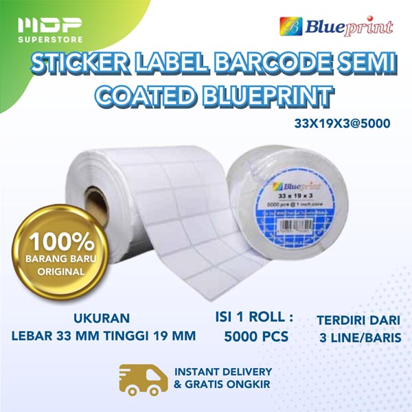 STICKER COATED SEMI BLUEPRINT 33X19X3@5000 (@40 PCS) | MDP - IT and ...