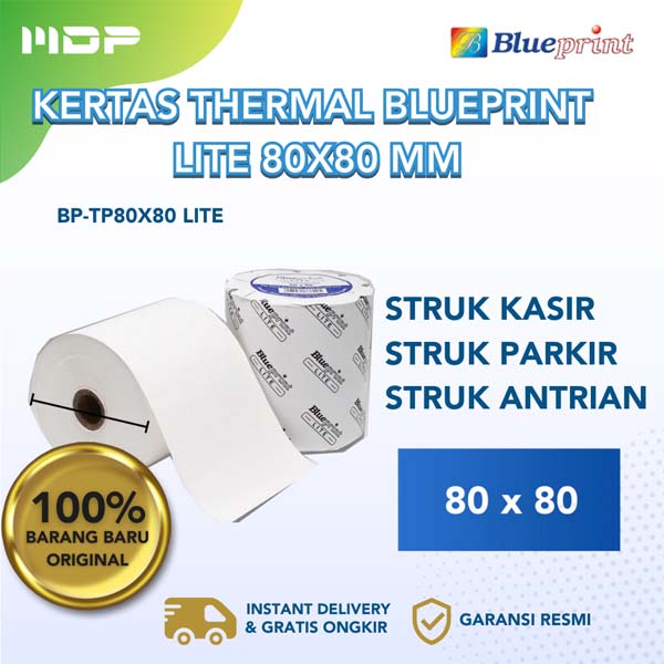 KERTAS THERMAL BLUEPRINT ROLL BP-TP80X80 LITE (1 BOX= 50 ) | MDP - IT and Electronic Superstore