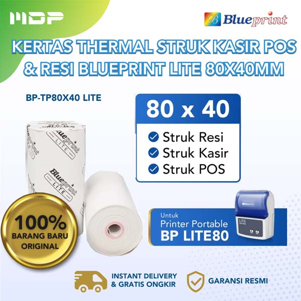 KERTAS THERMAL BLUEPRINT PAPER ROLL BP-TP80X40 LITE (1 BOX=200 ) | MDP ...