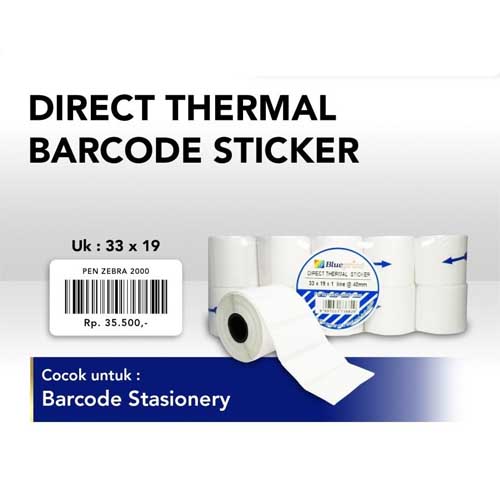 STIKER LABEL BLUEPRINT 33X19X1@420 FOR THERMAL LABEL PRINTER (BP ...
