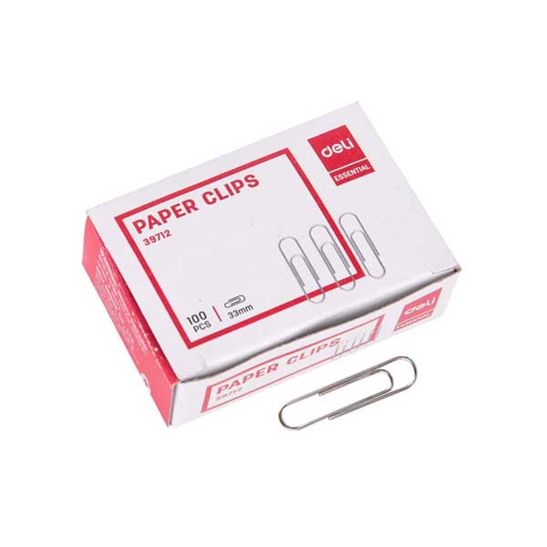 DELI OFFICE SUPPLIES DELI PAPER CLIPS #4, 33MM (SILVE) COLORFUL (106642 ...