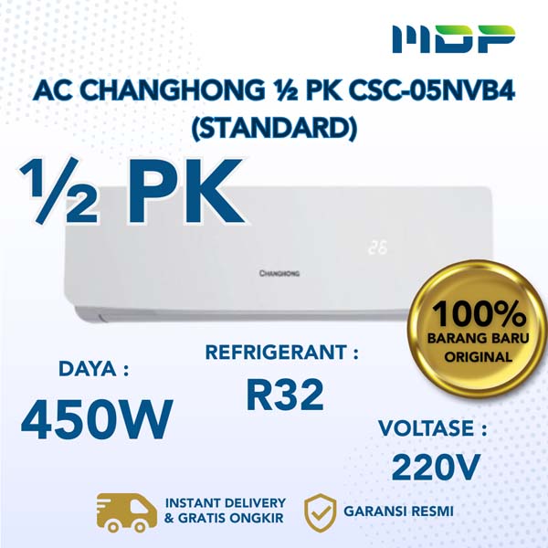 AC SPLIT CHANGHONG 1/2 PK CSC-05NVB4 (STANDARD)(INCLUDE:HA2403) | MDP ...