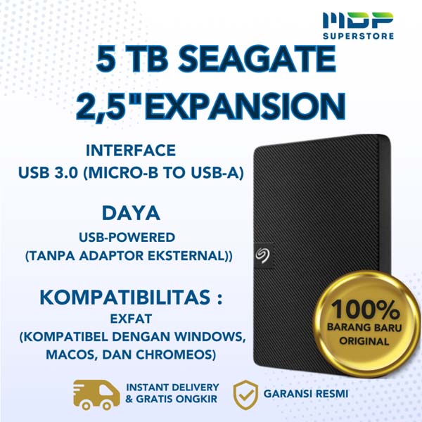HARD DISK NOTEBOOK 5 TB SEAGATE 2,5"EXPANSION (STKM5000400) | MDP - IT ...