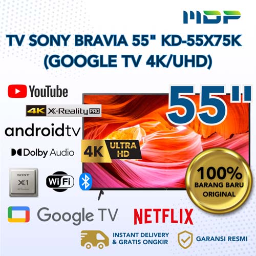 LED TV SONY 55" KD-55X75K (ANDROID 4K HDR) | MDP - IT and Electronic ...