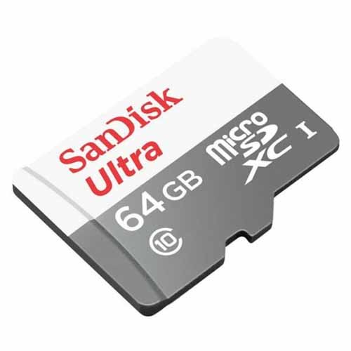 MEMORY CARD SANDISK MICRO SD ULTRA 64GB,C10,UHS-1,100MB/S R,3X5,7Y ...