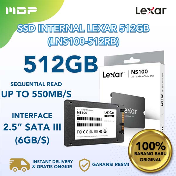 SSD LEXAR 512GB (INT) (LNS100-512RB) | MDP - IT and Electronic Superstore
