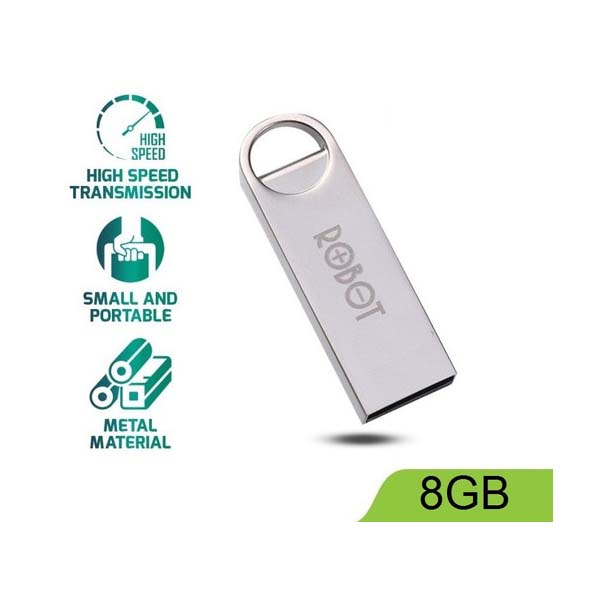 MEMORY CARD FLASH DISK 8GB ROBOT RF-308 SILVER | MDP - IT and ...