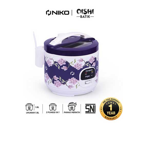 RICE COOKER NIKO OISHI BATIK (1,8L) | MDP - IT and Electronic Superstore