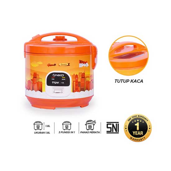 RICE COOKER NIKO LANDMARK ( TUTUP KACA ) (1,8L) | MDP - IT and ...