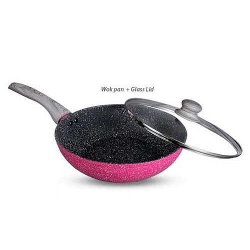 BOLDE SUPER PAN (WOK 30CM) + GLASS LID BLACK PINK | MDP - IT and ...