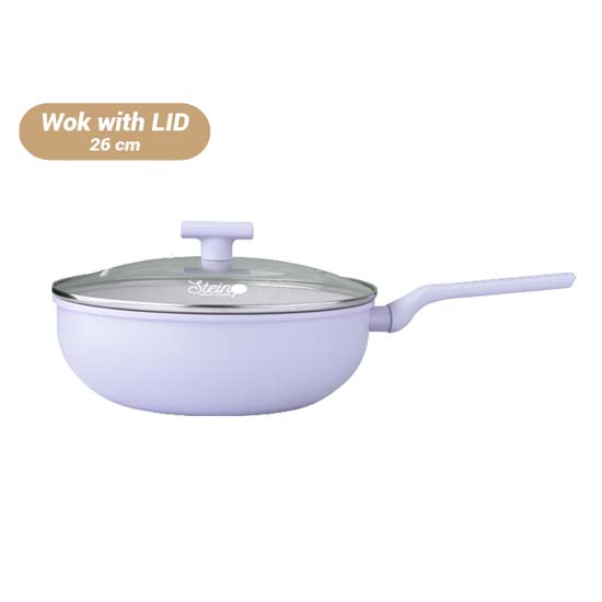 STEIN COOKWARE GLOW PAN WOK WITH LID 26CM VIOLET | MDP - IT and ...
