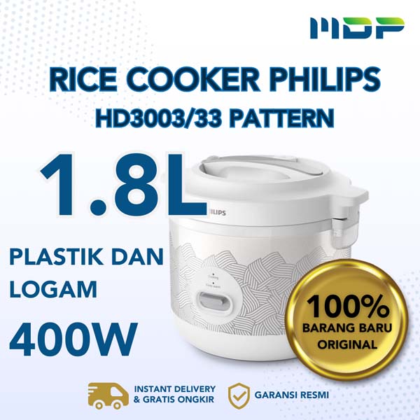 RICE COOKER PHILIPS HD3003/33 PATTERN ( 1,8L) | MDP - IT and Electronic ...