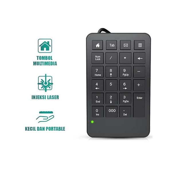 KEYBOARD ROBOT RK01 WIRED NUMERIC KEYPAD BLACK | MDP - IT and ...