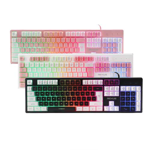 KEYBOARD GAMING REXUS BATTLEFIRE K9E BLACK/WHITE/PINK | MDP - IT and ...