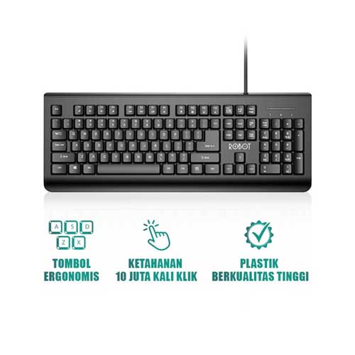 KEYBOARD ROBOT RK20 BLACK | MDP - IT and Electronic Superstore