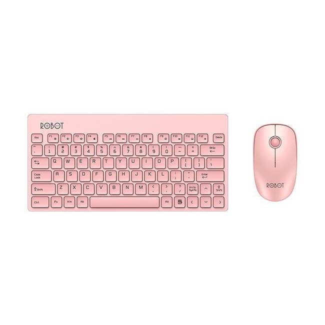 KEYBOARD MOUSE COMBO ROBOT KM3000 PINK | MDP - IT and Electronic Superstore