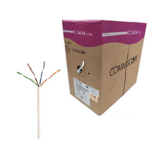 KABEL LAN UTP COMMSCOPE (AMP) CAT 5 (1 ROLL = 305 M) PUTIH (0219590-2 ...