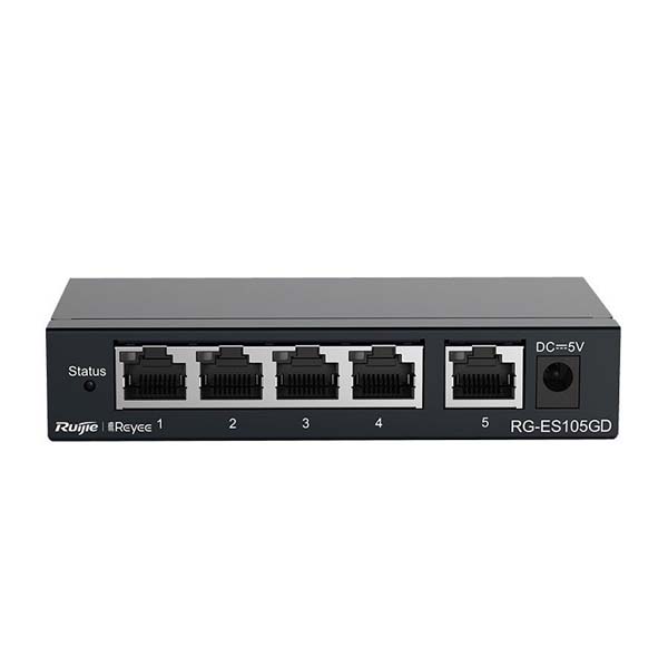 RUIJIE RG-ES105GD 5 PORT GIGABIT UNMANAGED SWITCH , 5 GIGABIT RJ45 ...