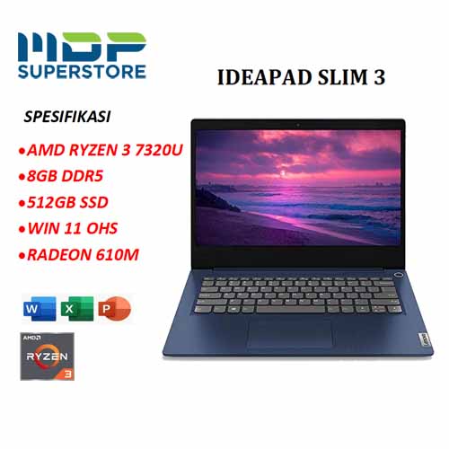 NOTEBOOK LENOVO IP 3-14AMN8 (82XN003MID) ABYYS BLUE : AMD R3-7320U,8GB ...