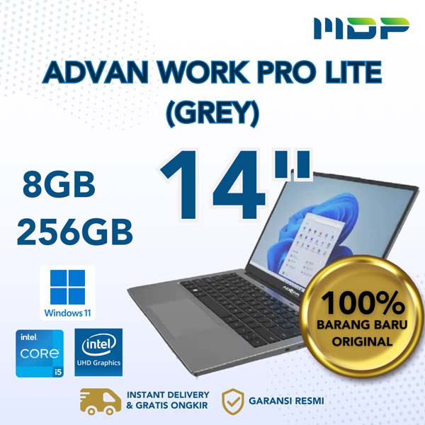 NOTEBOOK ADVAN WORK PRO LITE (GREY) : INTEL CORE I5-12450H,8GB DDR4 ...