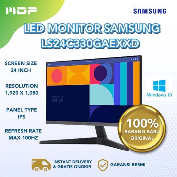 MONITOR SAMSUNG LED LS24C330GAEXXD (24"FLAT,IPS,100HZ) | MDP - IT and ...
