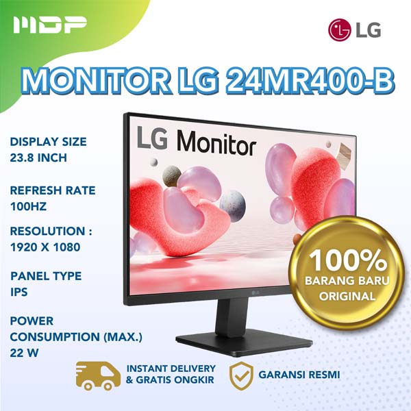 LCD MONITOR LG 24" 24MR400-B (HDMI,IPS,100HZ) | MDP - IT and Electronic ...