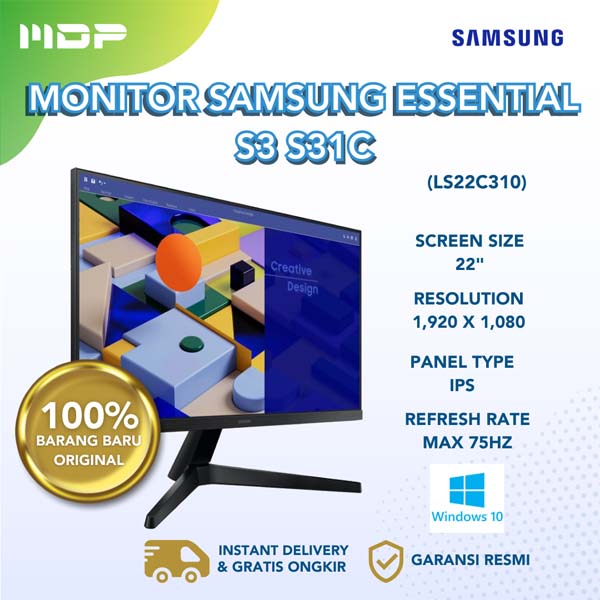 MONITOR SAMSUNG S3 S31C 22" IPS 75HZ (LS22C310) | MDP - IT and ...