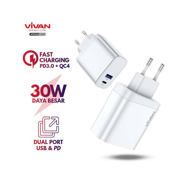 CHARGER VIVAN POWER TURBO 30WHITE | MDP - IT and Electronic Superstore
