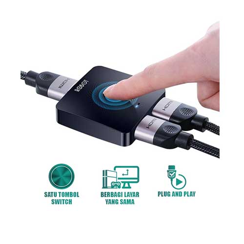 ROBOT HM103 HDMI SWITCH AND SPLITTER 2IN1 OUT 4K BLACK | MDP - IT and ...