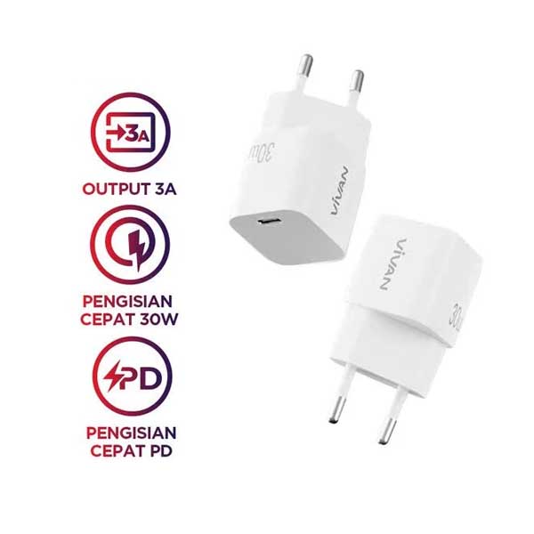 VIVAN USB-C CHARGER POWER 30 WHITE | MDP - IT and Electronic Superstore