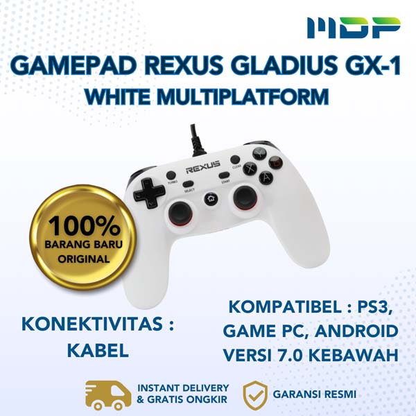 GAMEPAD REXUS GLADIUS GX-1 WHITE MULTIPLATFORM | MDP - IT and ...