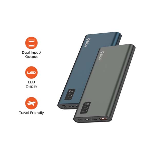 OLIKE POWER BANK 10000 MAH P2 BLUE/GREY | MDP - IT and Electronic ...