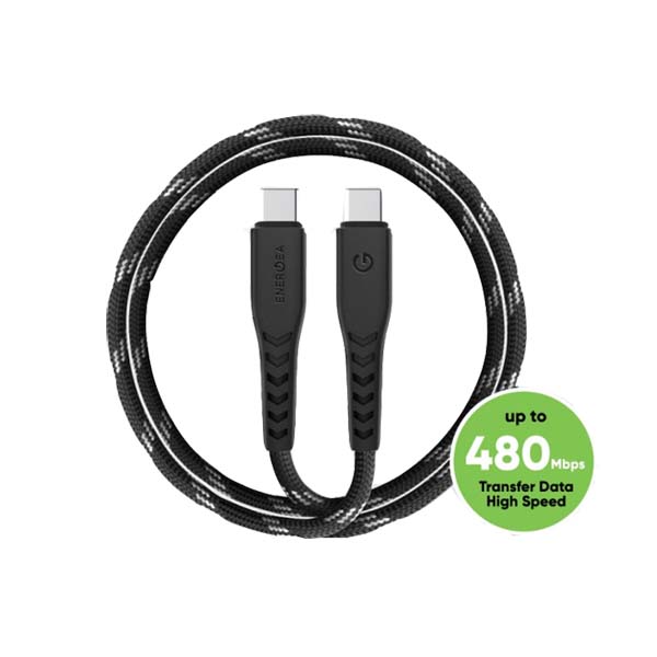 KABEL SYNC CABLE C TO C 5A 480MB ENERGEA NYLOFLEX BLACK | MDP - IT and ...