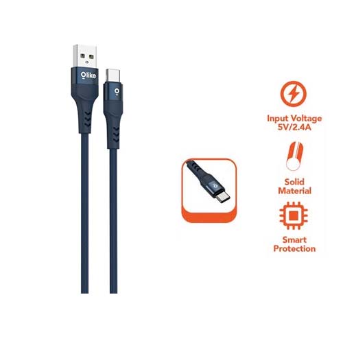 OLIKE BRAIDED TYPE-C DATA CABLE D102C BLUE | MDP - IT and Electronic ...