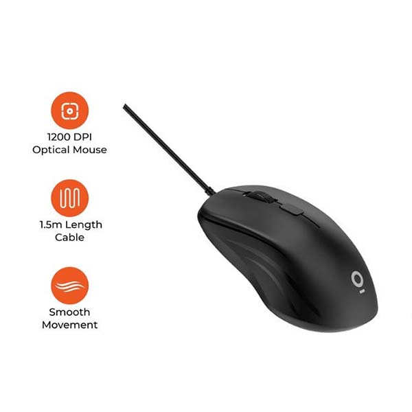 OLIKE HIGH SENSITIVITY WIRED MOUSE M1 BLACK | MDP - IT and Electronic ...
