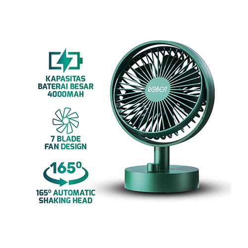 ROBOT USB MINI FAN RT-BF18 GREEN | MDP - IT and Electronic Superstore