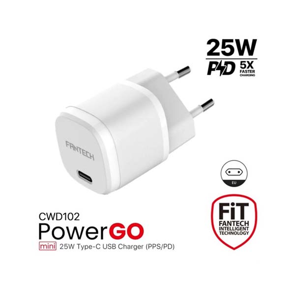 FANTECH CWD102 MINI USB CHARGER SINGLE PORT TYPE C 25 WATT | MDP - IT ...