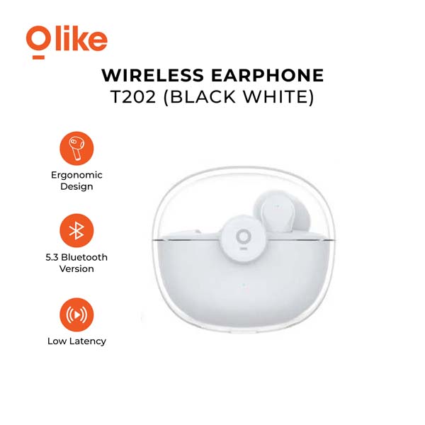 EARPHONE WIRELESS OLIKE T202 WHITE | MDP - IT and Electronic Superstore