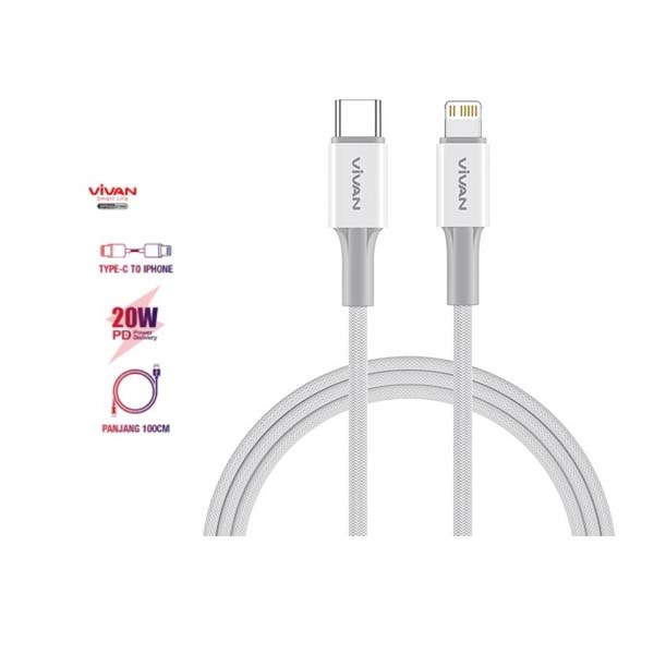 VIVAN DATA CABLE C TO LIGHTNING PD20W VLC100 WHITE | MDP - IT and ...