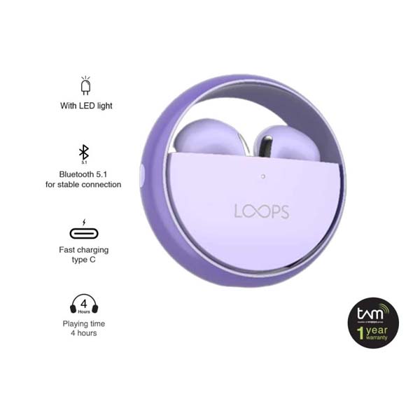 LOOPS TRUE WIRELESS STEREO RING X06 PURPLE | MDP - IT and Electronic ...