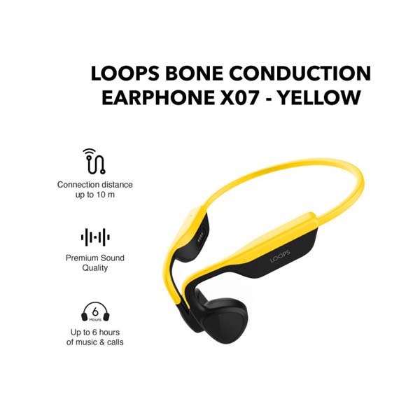 LOOPS BONE CONDUCTION EARPHONE X07 YELLOW | MDP - IT and Electronic ...