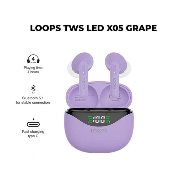 LOOPS TRUE WIRELESS LED X05 GRAPE | MDP - IT and Electronic Superstore
