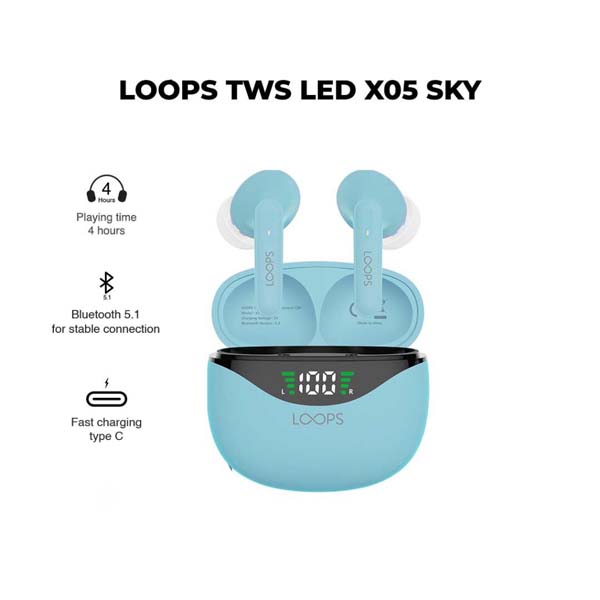 LOOPS TRUE WIRELESS LED X05 SKY | MDP - IT and Electronic Superstore