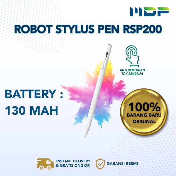 CAPACITIVE STYLUS PEN ROBOT RSP200 WHITE | MDP - IT and Electronic ...