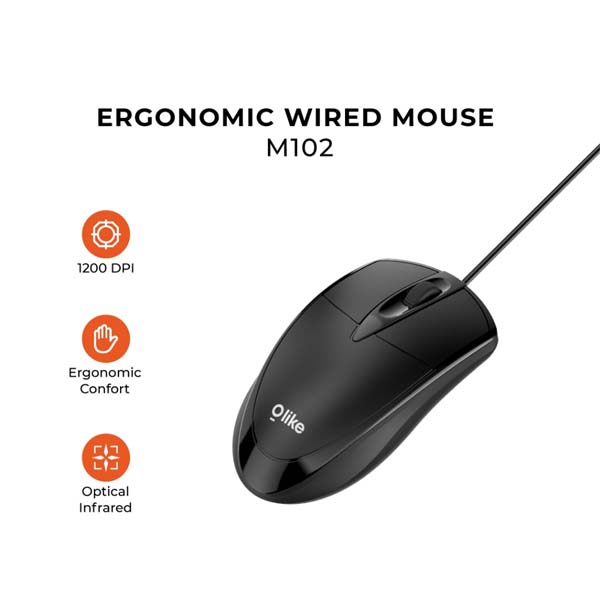 OLIKE ERONOMIC WIRED MOUSE M102 | MDP - IT and Electronic Superstore