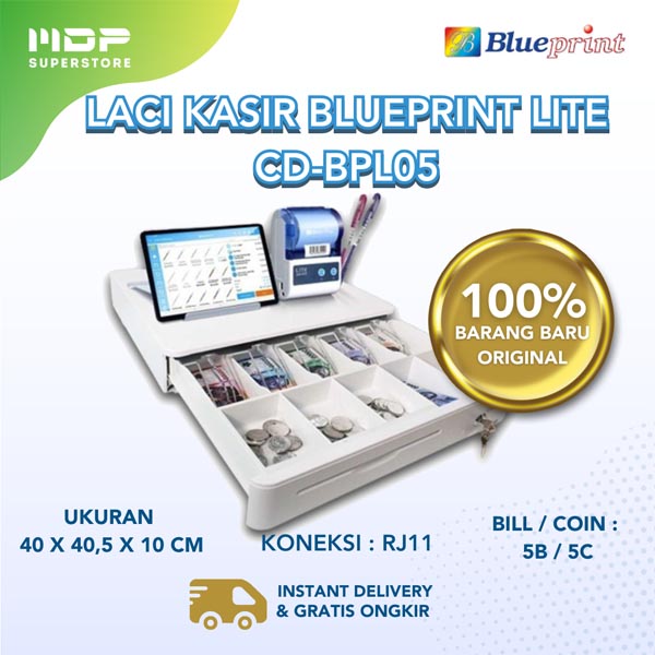 CASH DRAWER BLUEPRINT LITE MEDIUM WHITE (CD-BPL05) | MDP - IT and Electronic Superstore